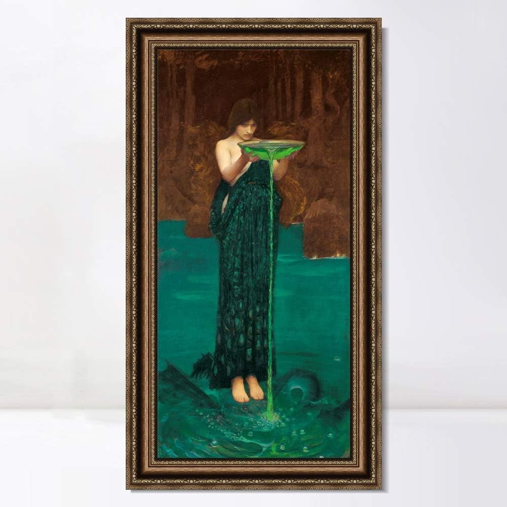 INVIN ART Framed Giclee Print Circe Invidiosa 1892 by William Wall Art ...