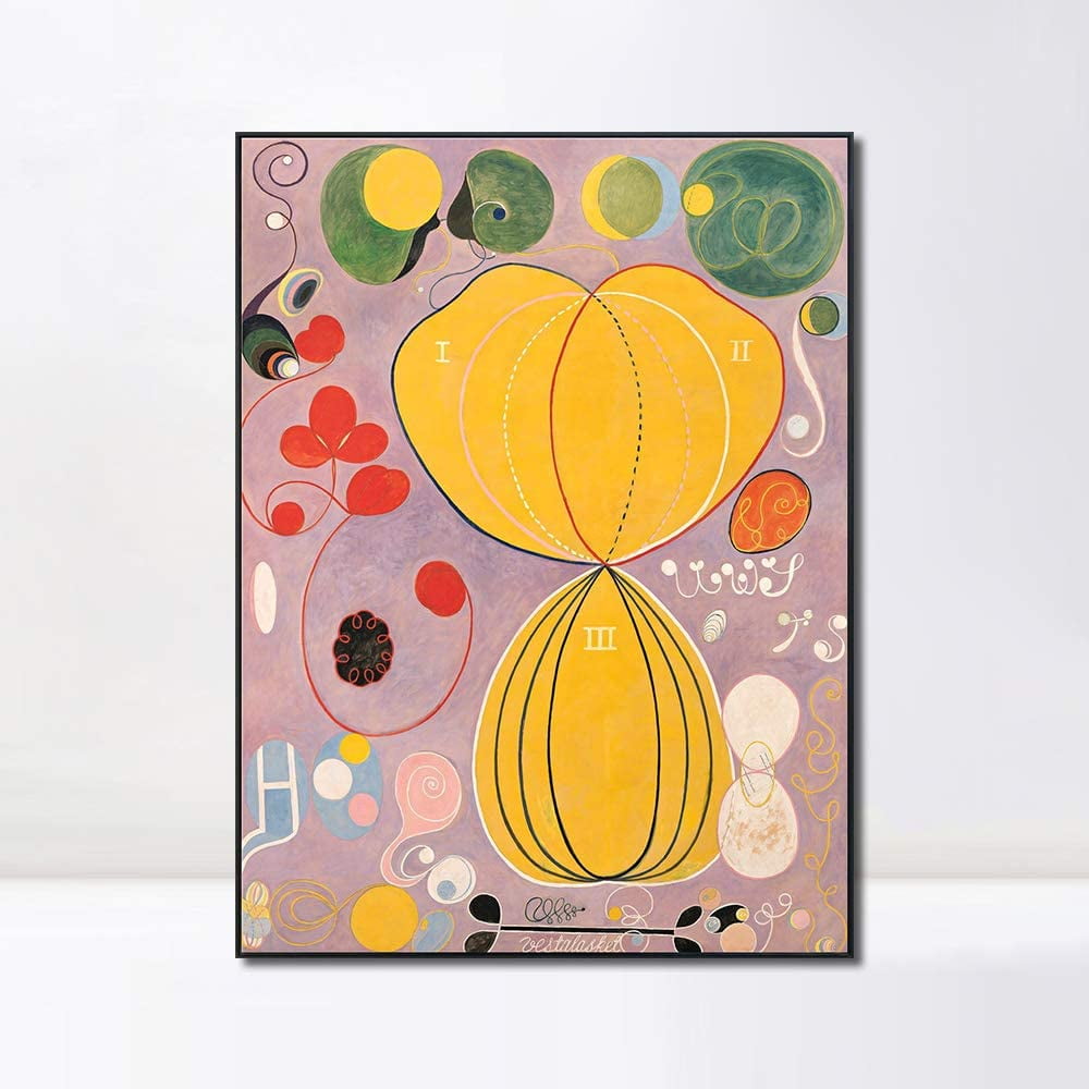 INVIN ART Framed Canvas Giclee Print Group Iv No.7 the Ten Largest Adulthood by Klint,28"x40 ...