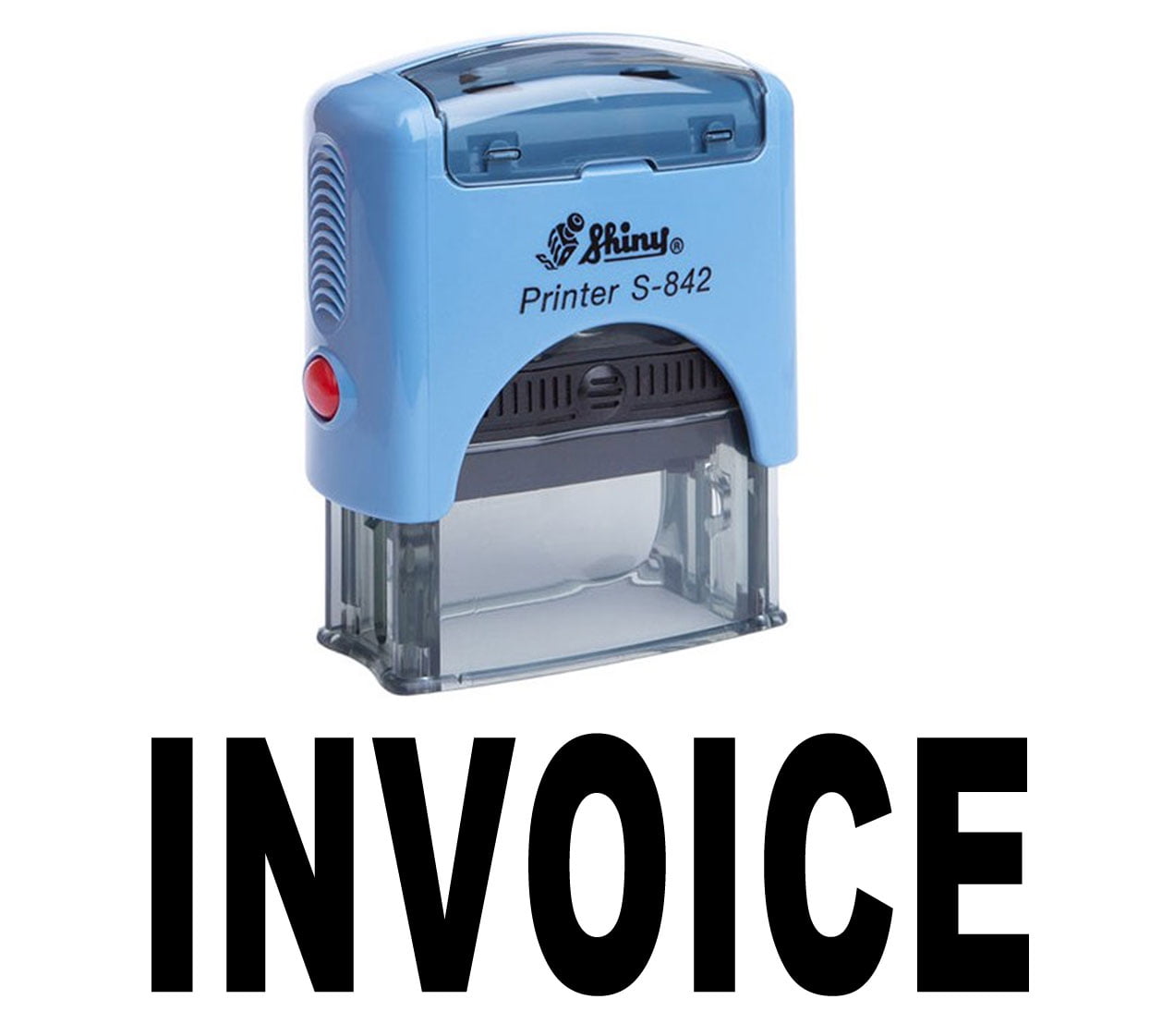 INVOICE Self Inking Rubber Stamp Office Stationary Custom Shiny Stamp ...