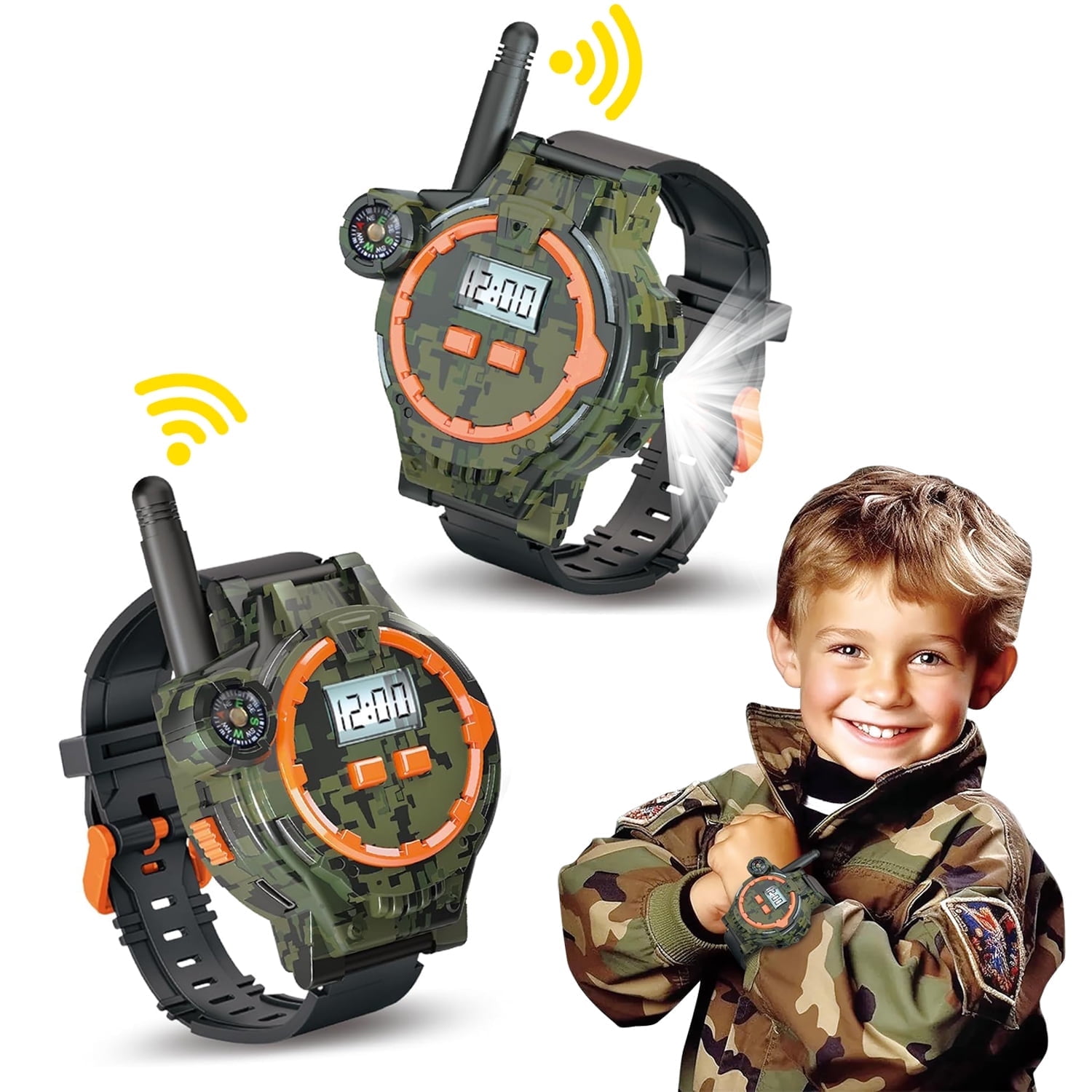 INvench Walkie Talkie Watches for Kids, Rechargeable Outdoor Spy Toys ...
