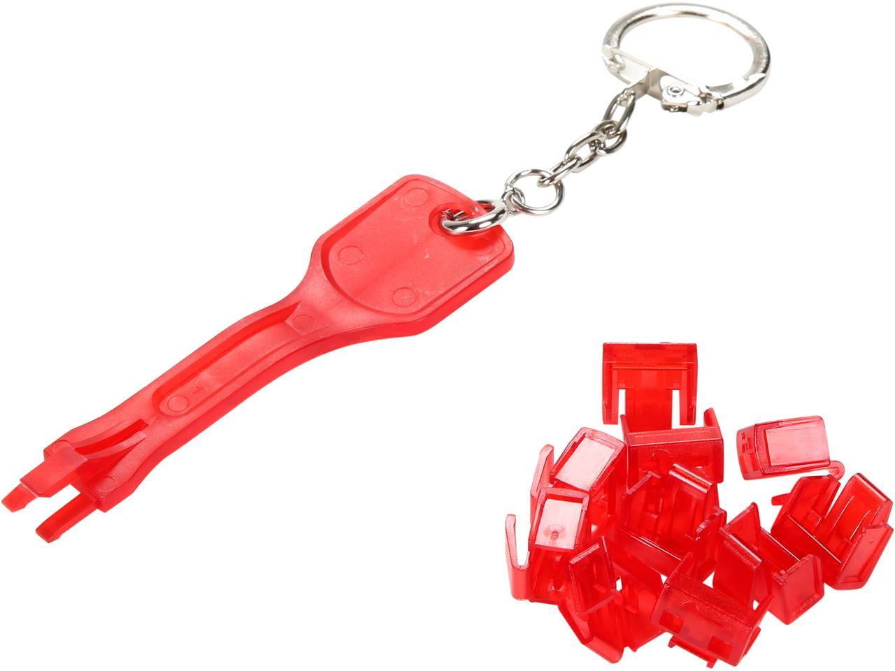 IO Crest Locking RJ45 Port Dust Blocker with Removal Keys Tool - for ...