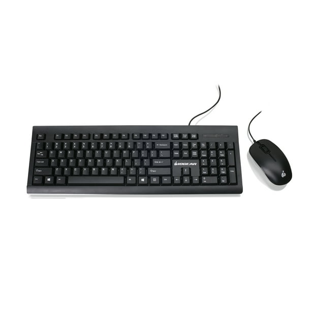 Iogear 104 Key Spill-Resistant Keyboard & Mouse - Walmart Business Supplies