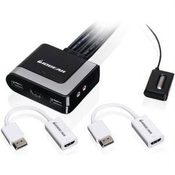 IOGEAR GCS62HDPKIT 2-Port HDMI and DisplayPort Cable KVM Kit with Audio ...