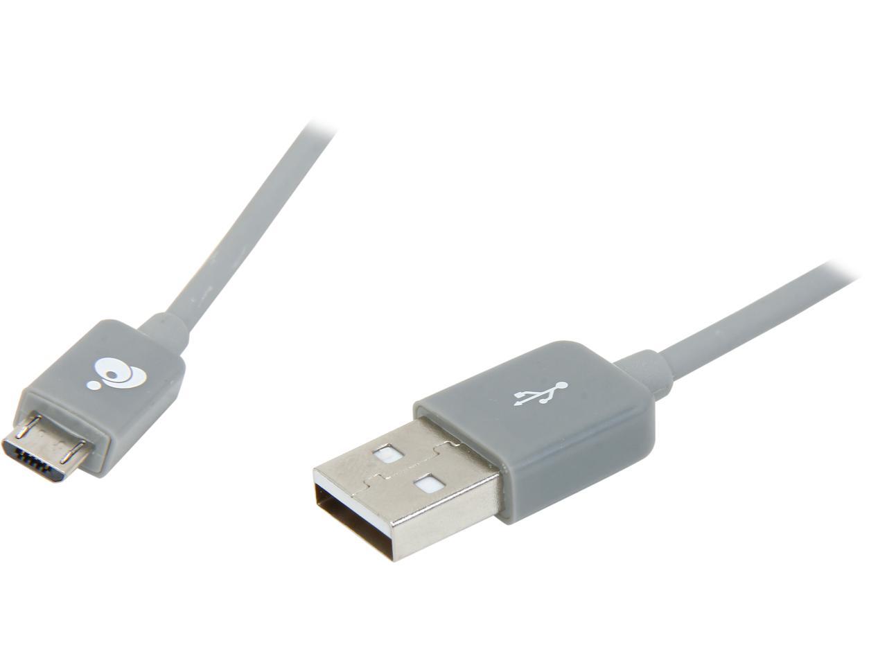 IOGEAR GUMU03 Gray USB Type A to Micro USB Type B Charge & Sync Cable 9 ...