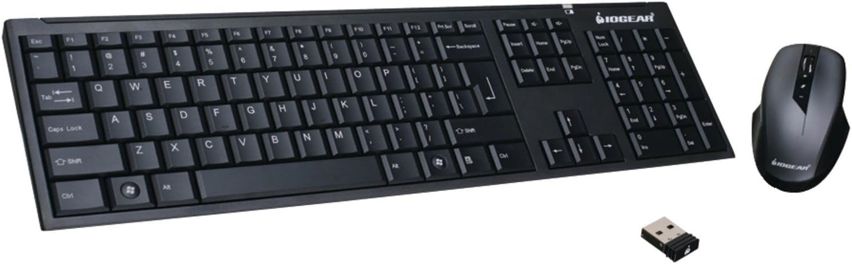 IOGEAR Long Range 2.4 GHz Wireless Keyboard and Mouse Combo, GKM552R ...