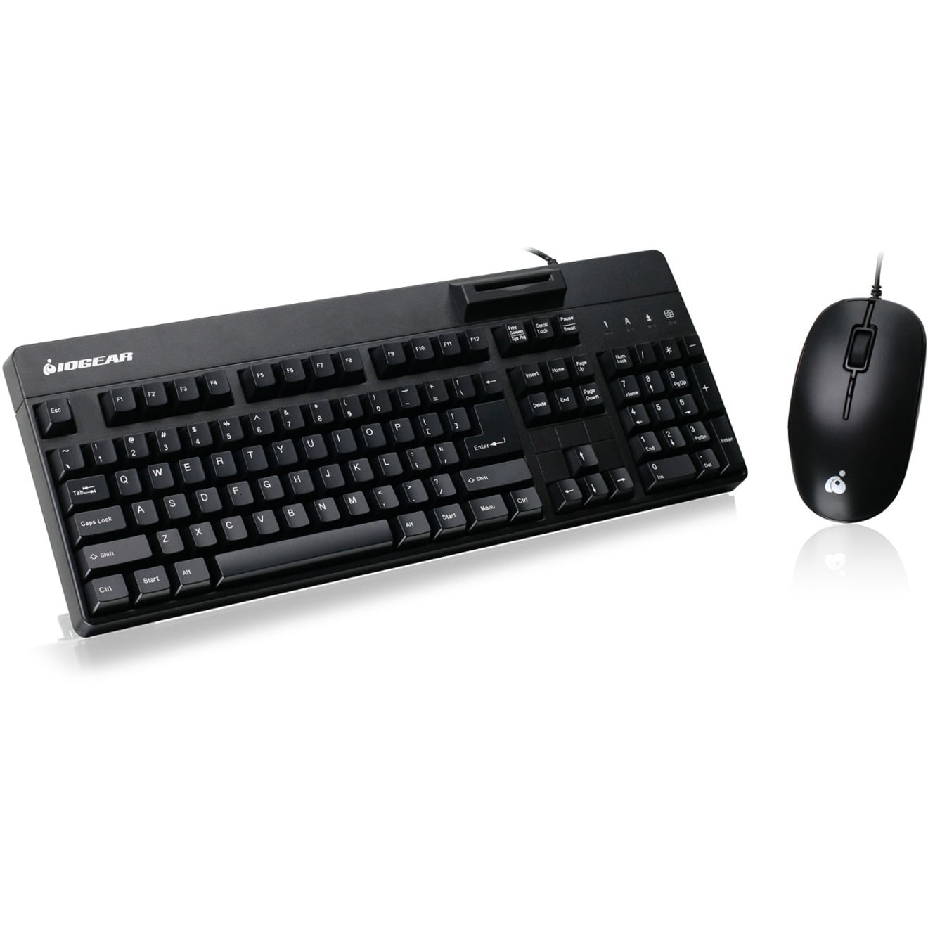 IOGEAR TAA-COMPLIANT 104-KEY KEYBOARD WITH BUILT-IN CAC READER & 3 ...