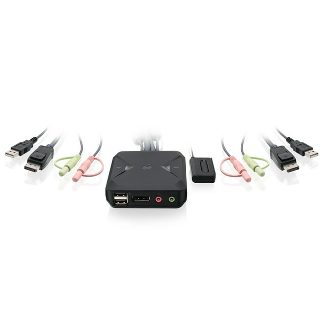 IOGear 2 Port USB DisplayPort KVM Switch - Walmart.com