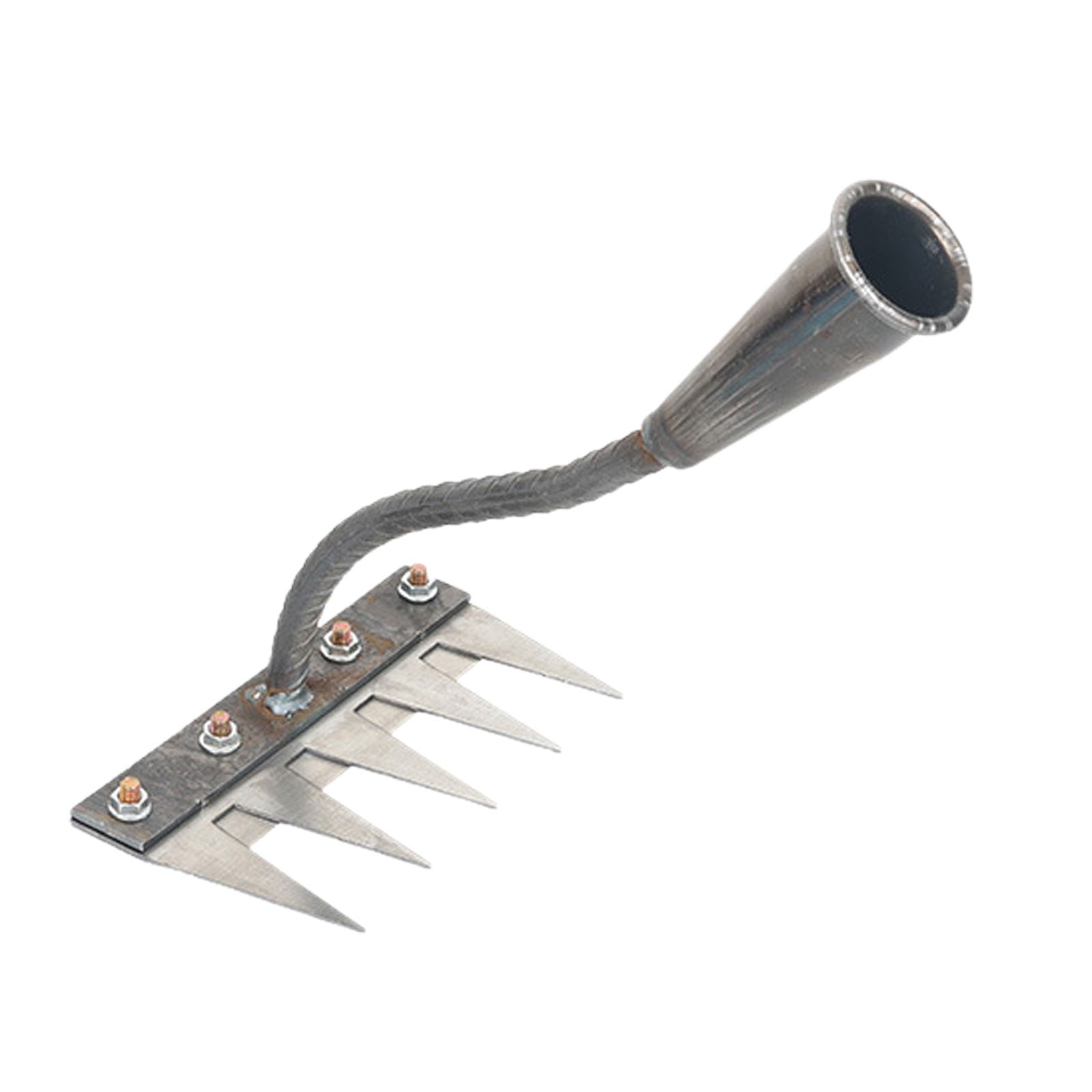 IOIQUYI 5/6 Teeth Carbon Steel Garden Weeding Rake,Durable Weed Rake ...