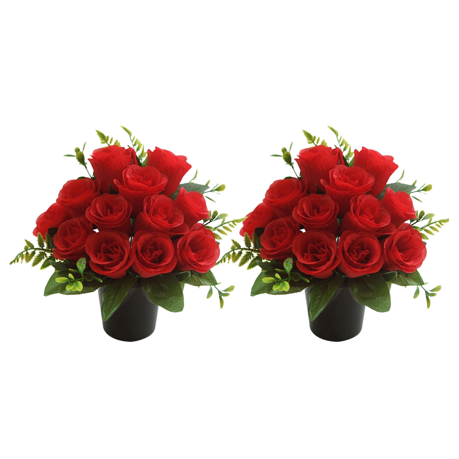 IOIQUYI Pack of 2 Grave Flower Pots 9 inch Grave Flower Pots Artificial ...
