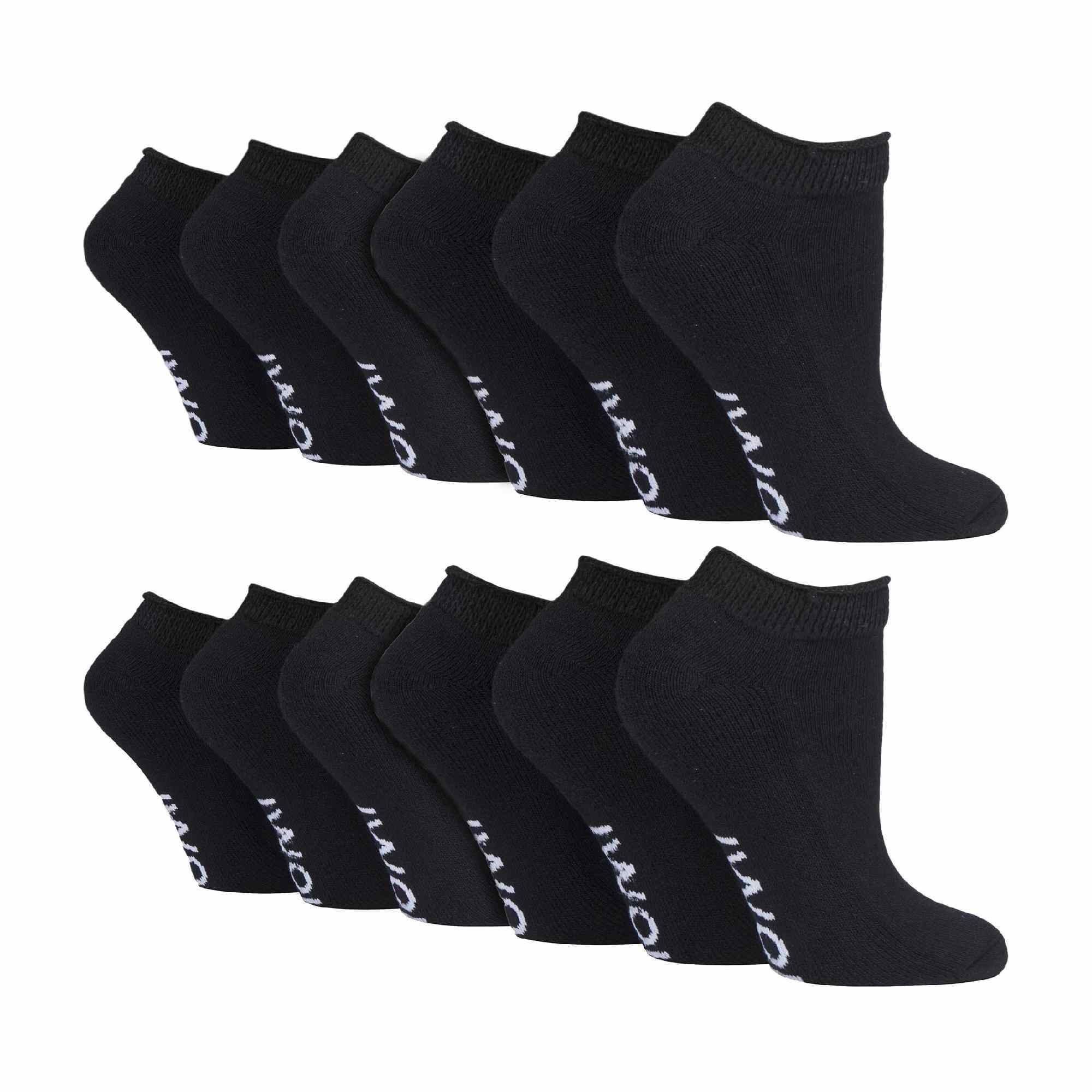 IOMI - 12 Pairs Diabetic Trainer Socks, Extra Wide Cotton Low Cut, for ...