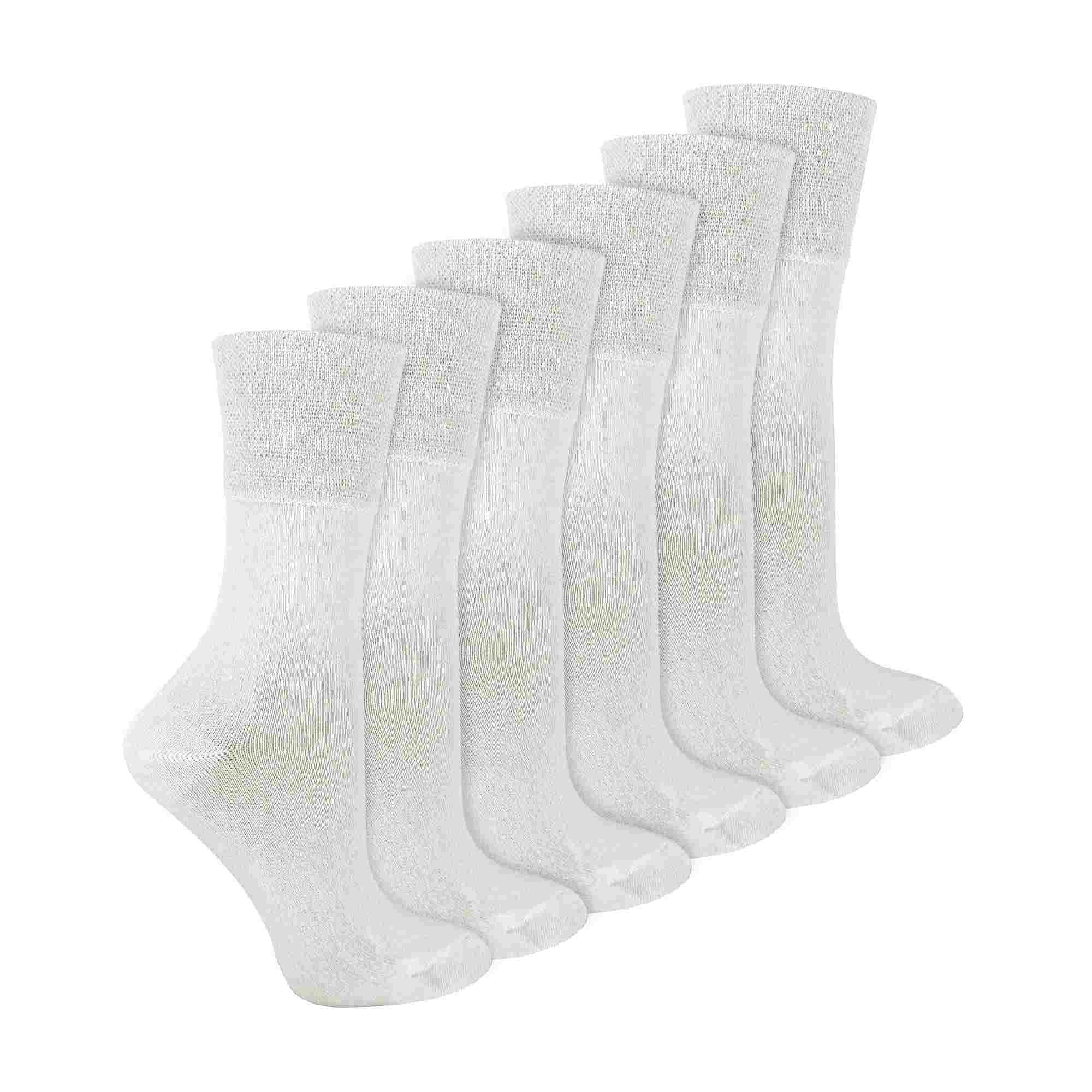 IOMI Ladies 6 Pack Diabetic Bamboo Socks | Extra Wide, Seamless, Non ...