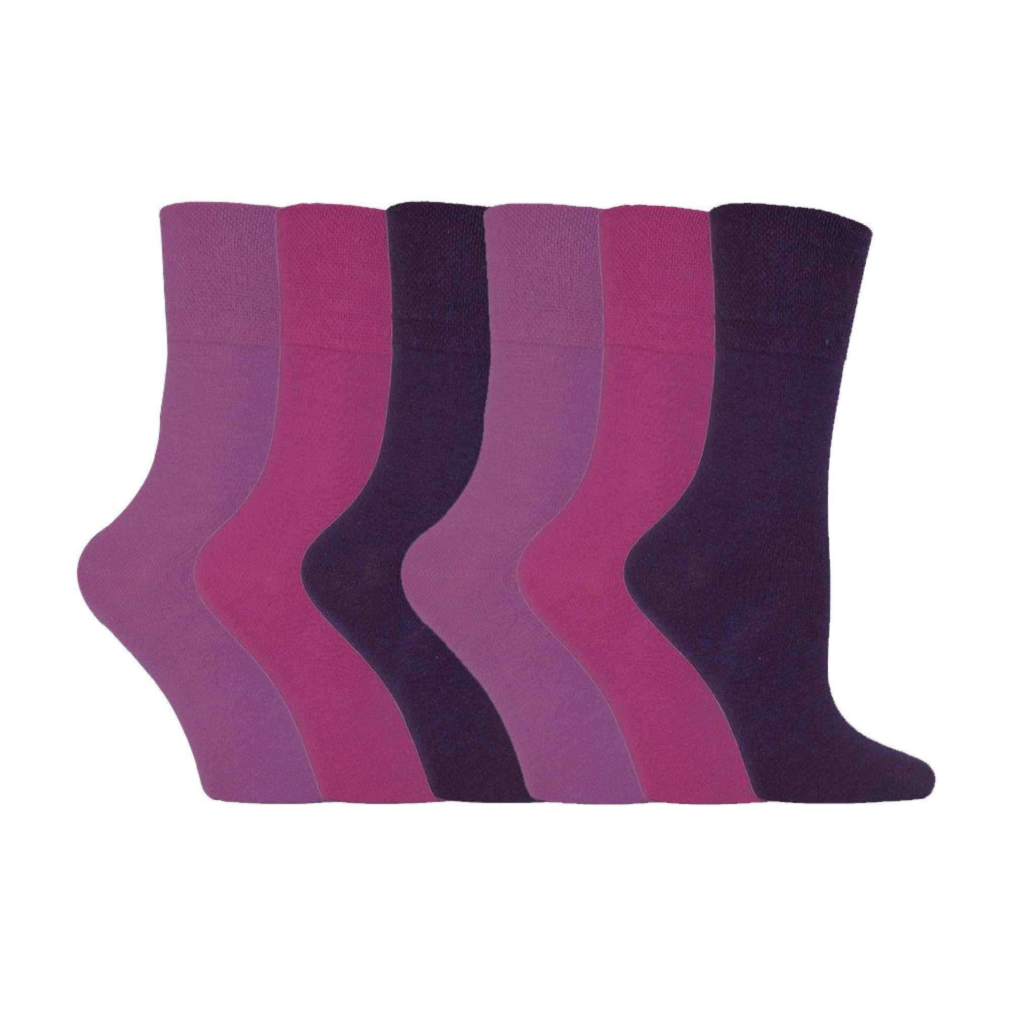 IOMI - Ladies 6 Pack Non Elastic Diabetic Socks With Hand Linked Toe ...