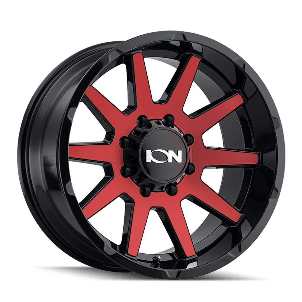 ION 143 17X9 6X139.7 -12ET 106CB GLOSS BLACK/RED MACHINED - Walmart.com
