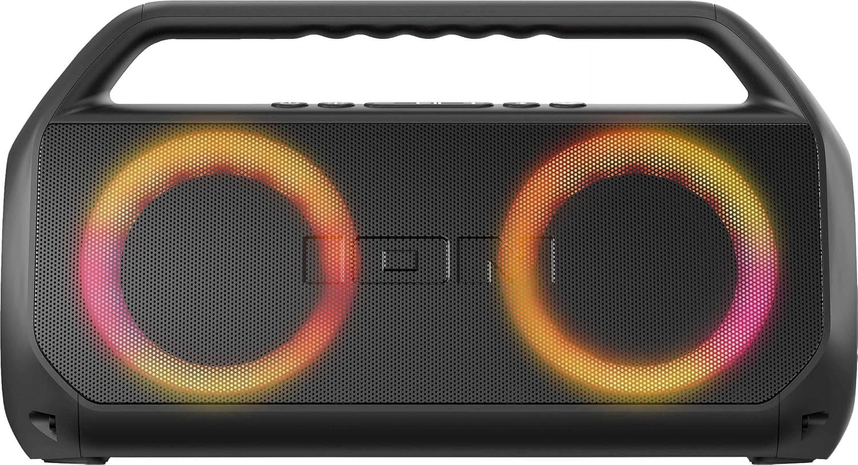 ION Audio Water Resistant Bluetooth Stereo Boombox with Lights Black ...