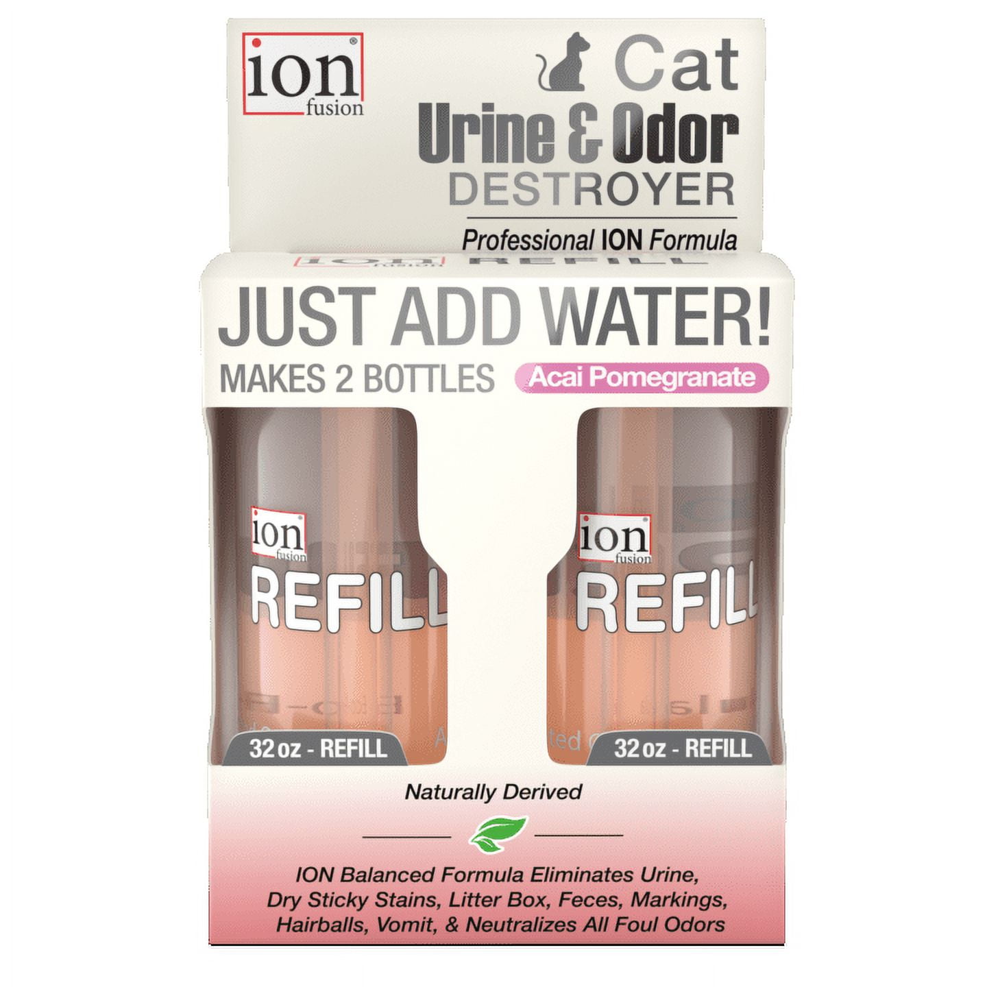 ION Fusion Refills Cat Urine & Odor - 2 Refill Pods (Each Make 32oz ...
