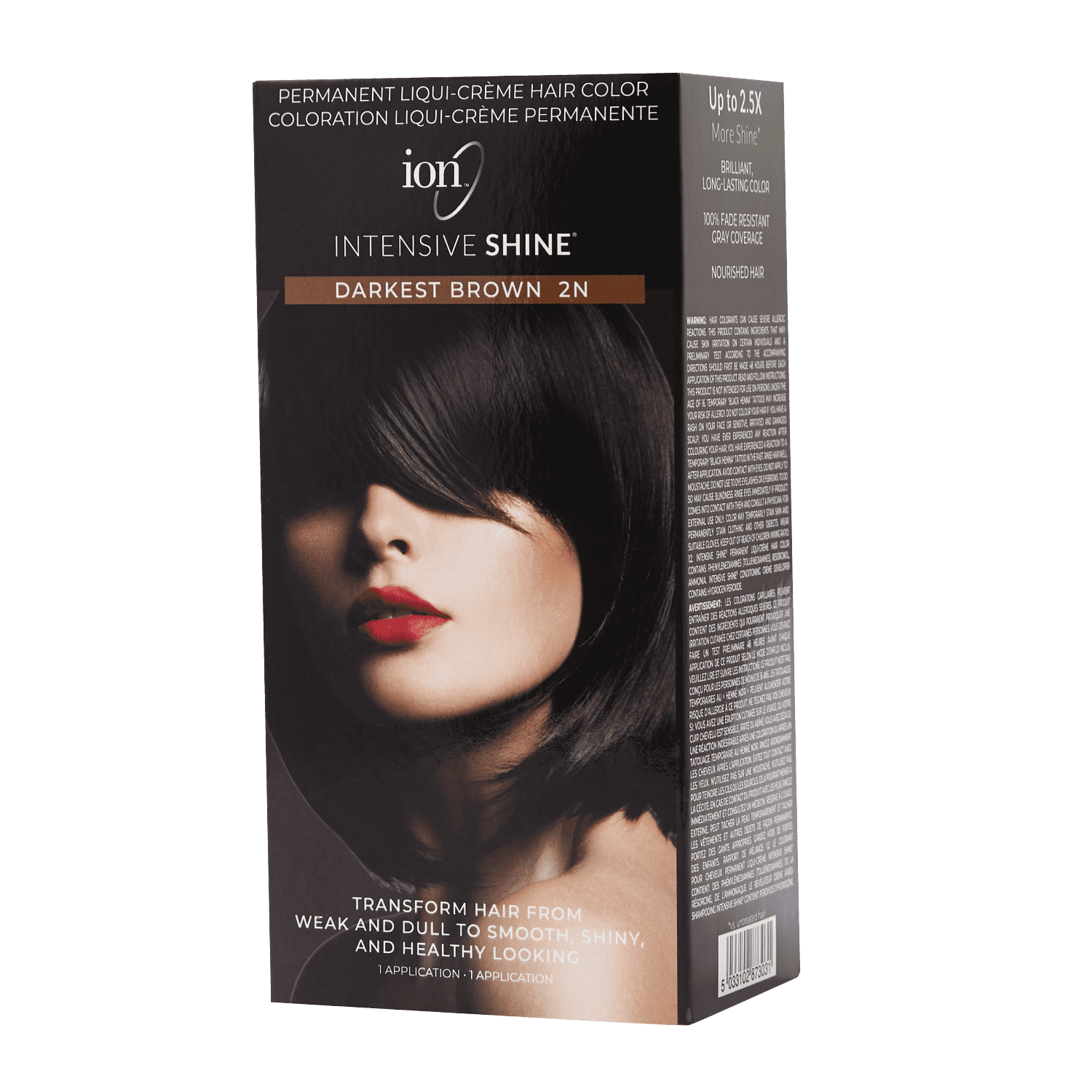 ION Intensive Shine Permanent Liqui-Creme Hair Color Kit Fade Resistant ...