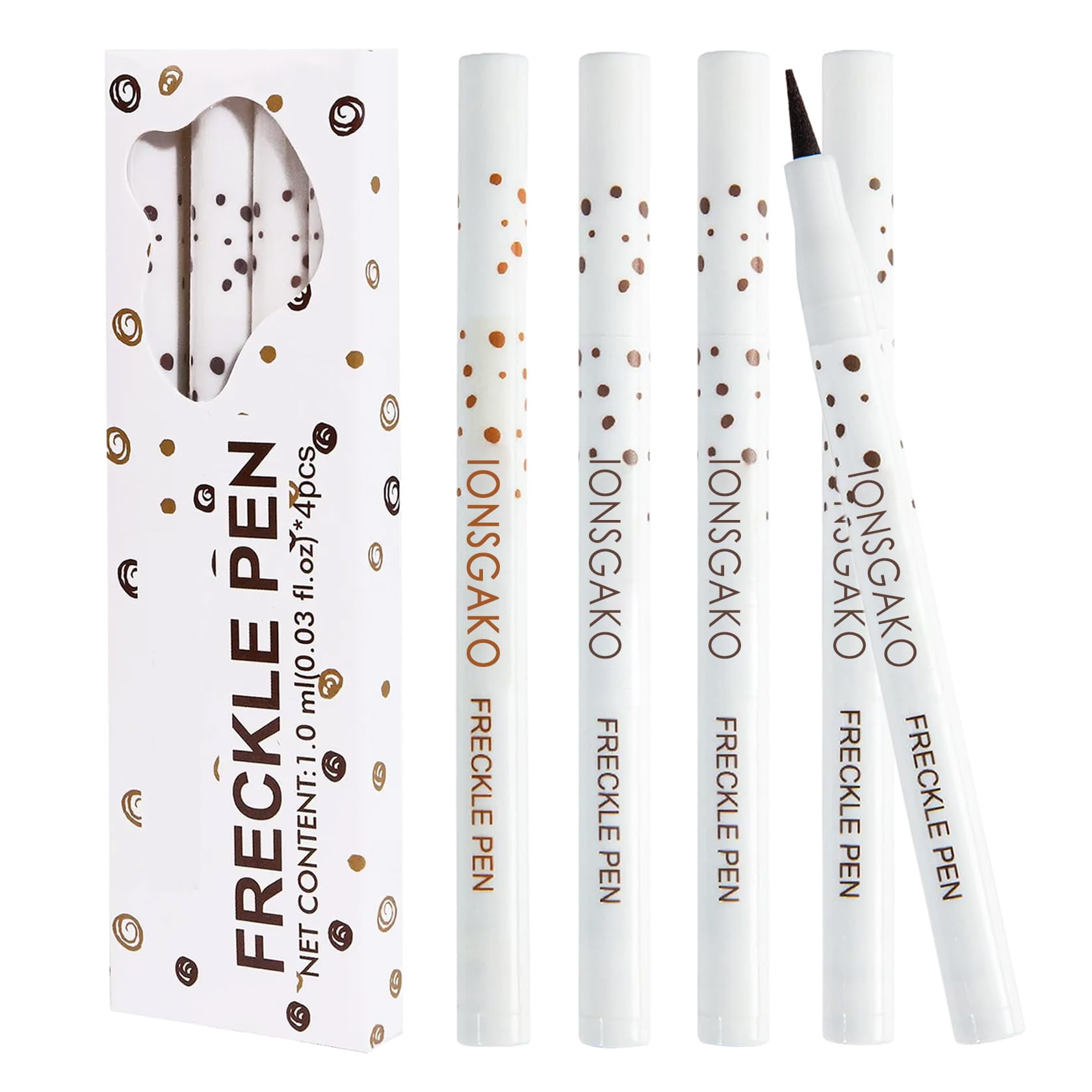 IONSGAKO 4 Colors Freckle Pen Set Faux Freckles Waterproof Long Lasting ...