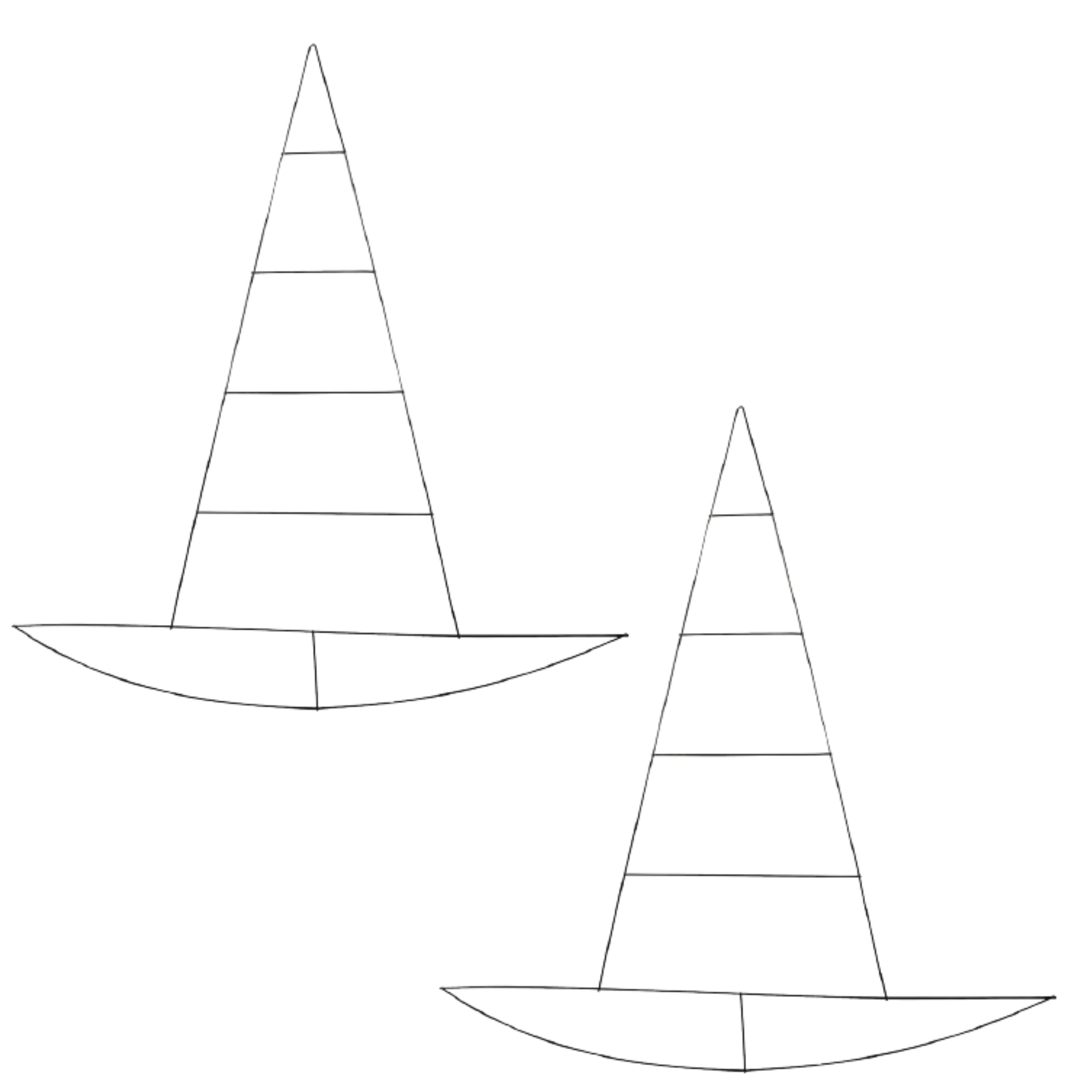 IOS 2pcs Halloween/Fall Autumn Witch-Hat-Shaped Frame Crafter DIY ...