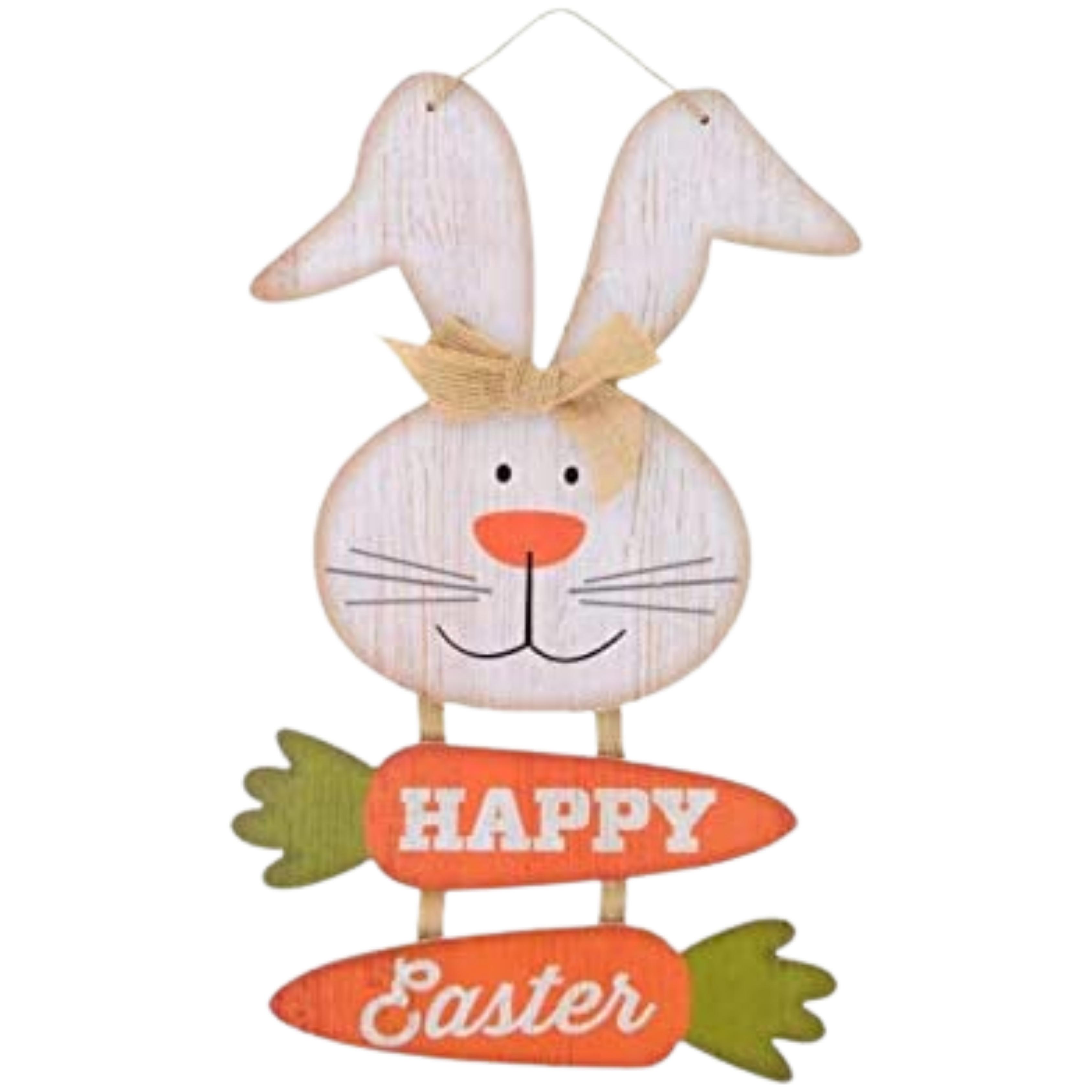 IOS Easter Essentials Bunny and 2 Carrots With Happy Easter Saying ...