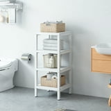 IOTXY 4-Tier Solid Wood Rack - Multipurpose, White Stand for Bathroom ...
