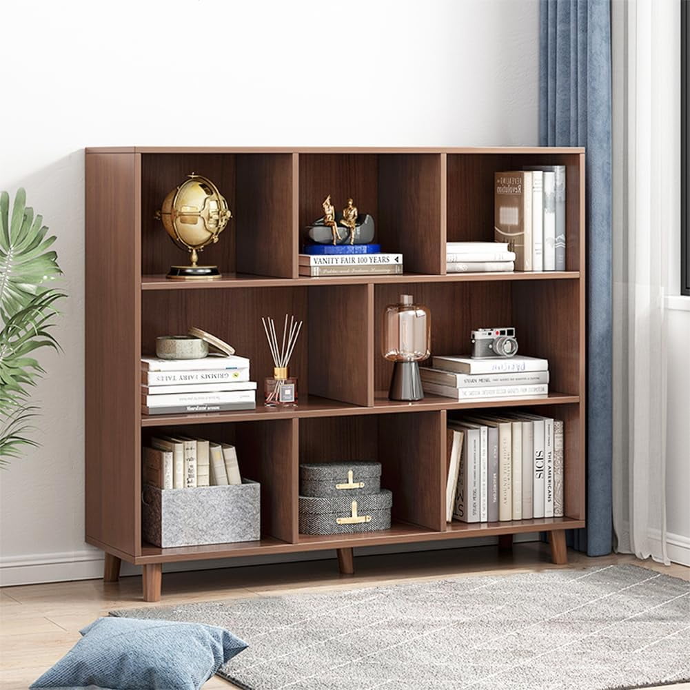 IOTXY Open Cube Low Bookcase - 3-Tier Freestanding Storage Display ...