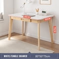IOTXY Solid Wood Writing Desk - Home Office Workbench Desk with Drawer ...