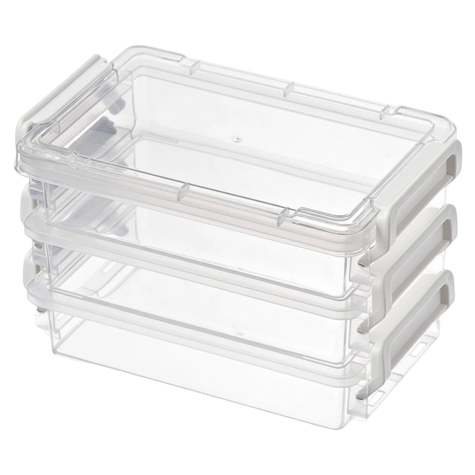 IOTdou 3-Layer 50oz Organizer Case, Plastic Storage Bin, Stackable ...