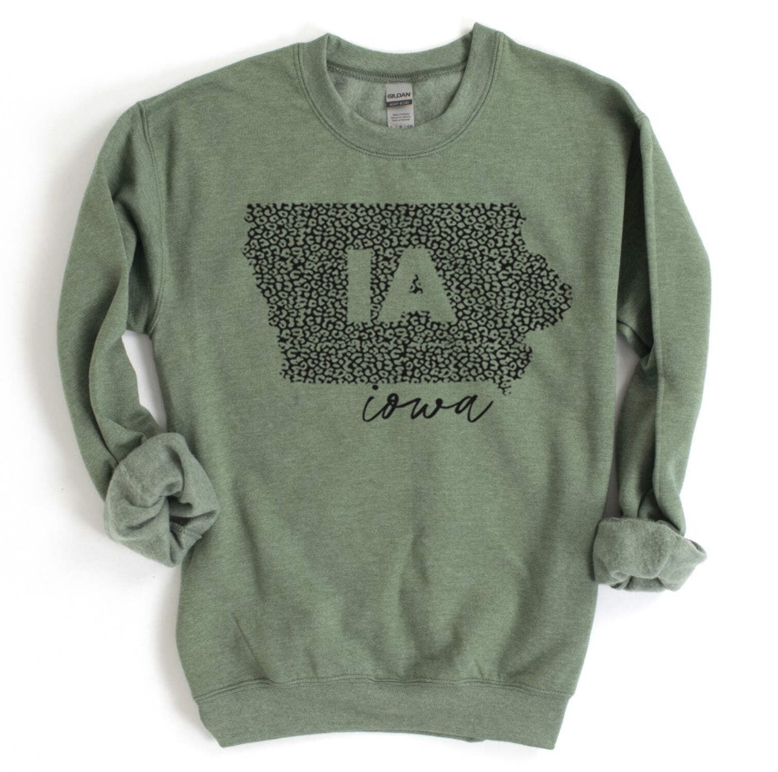 IOWA MAP Graphic Unisex Fleece Pullover - Walmart.com