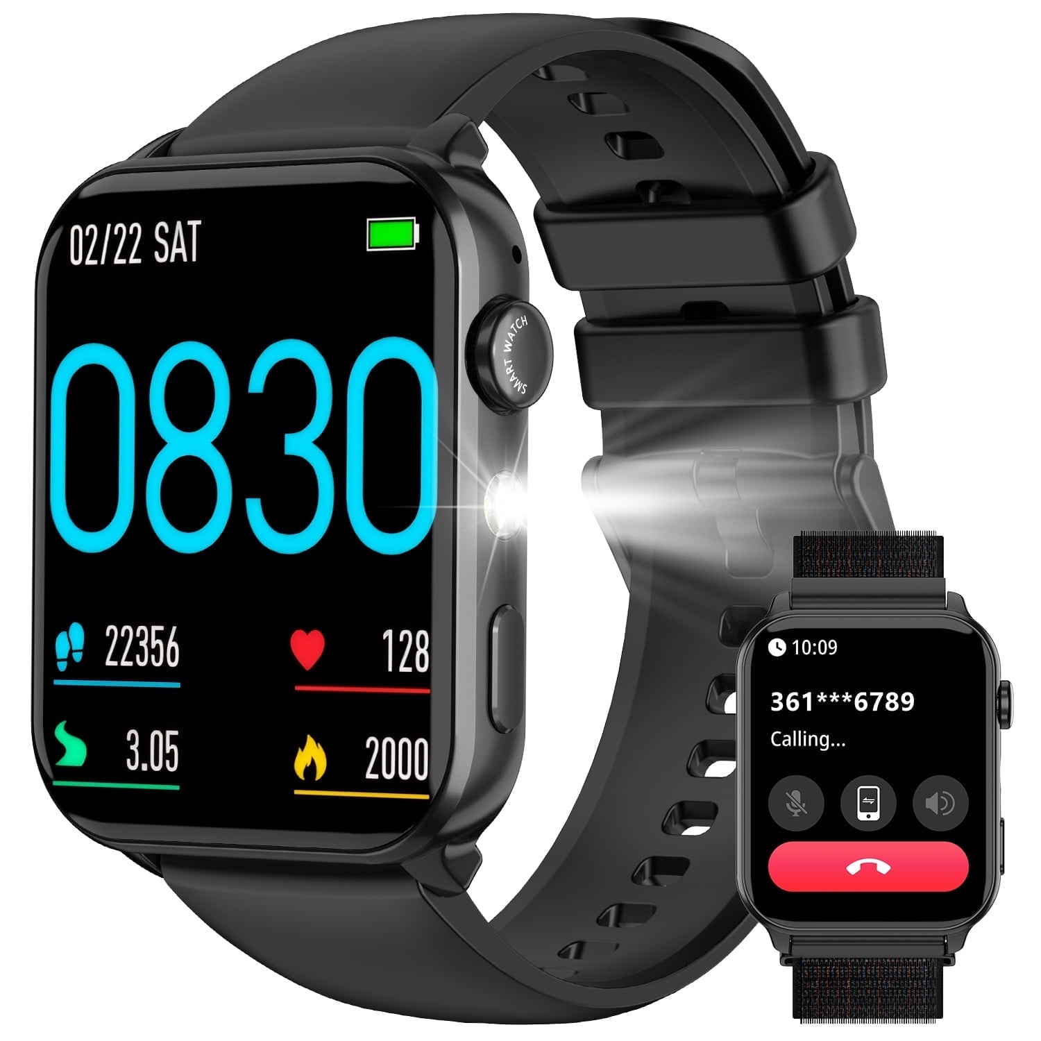 IOWODO 1.91-inch Men Women's Smartwatch with Answer Make Calls 100 ...