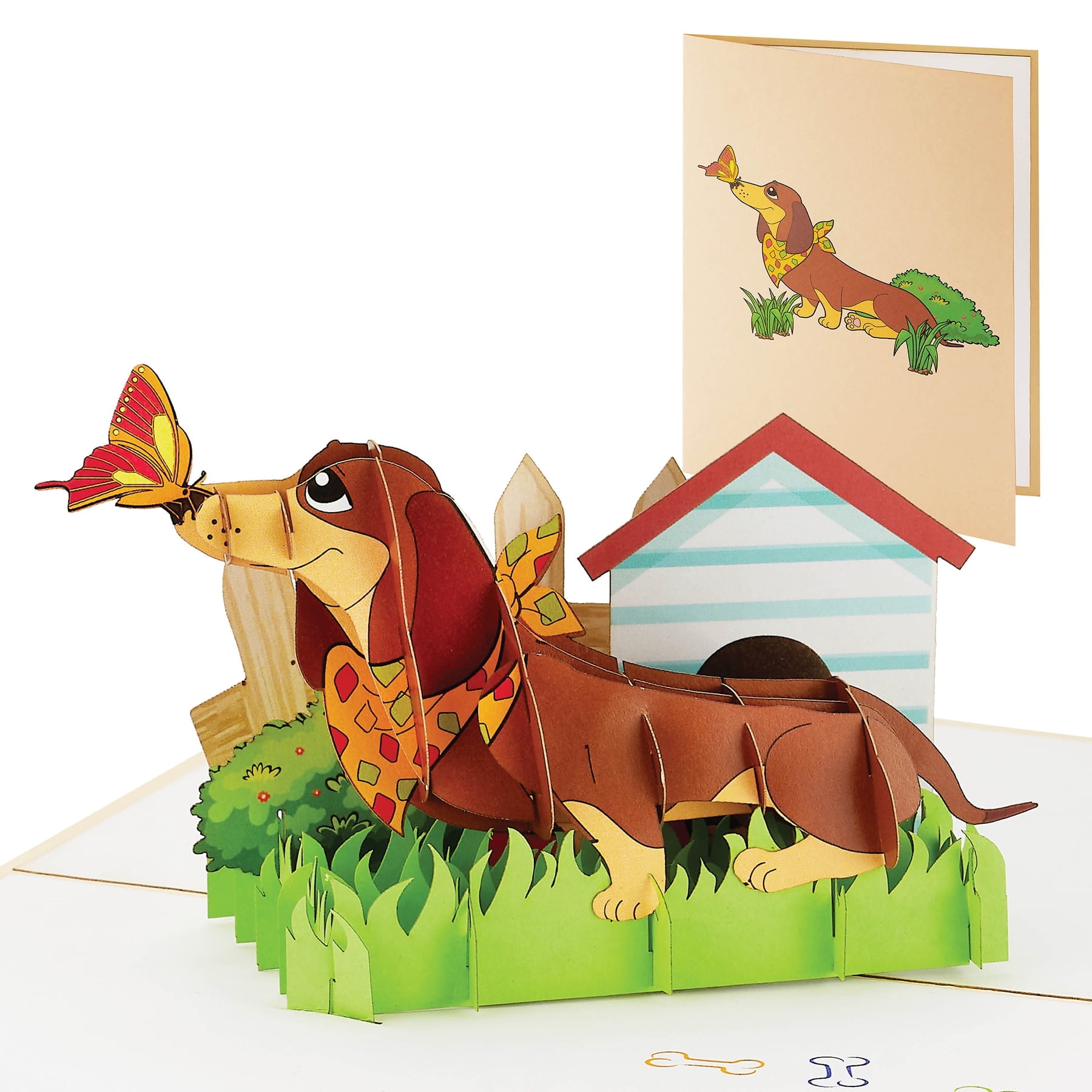 IOYOUNOW Dachshund Pop Up Card - 6x12 Inch Pet Love Greeting Card with ...
