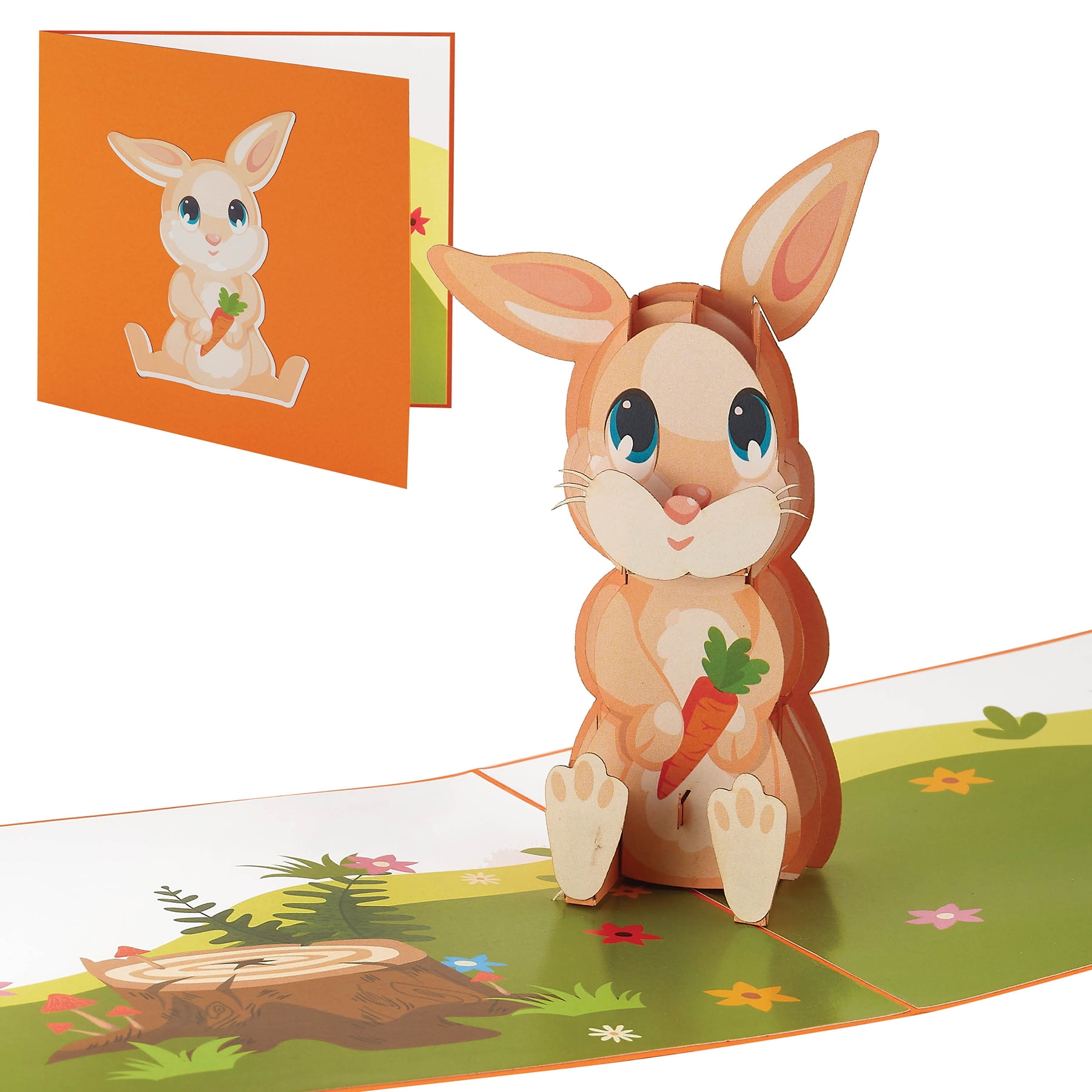 IOYOUNOW Pink Bunny Pop Up Card – 6x12 Inch Greetings Card with Amazing ...