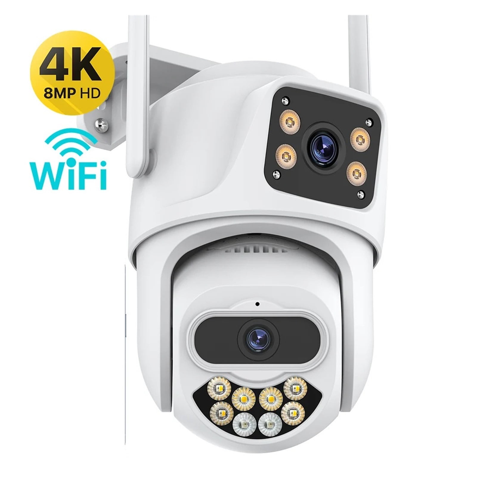 IP Camera 4K 8MP Dual Lens Security PTZ Camera 4MP HD Dual Screen ...