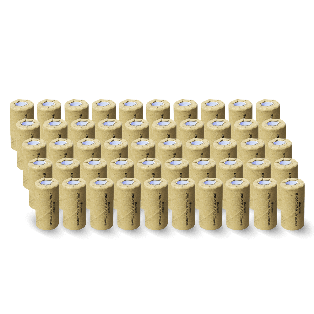 IP POWER NiCd Nickel Cadmium SubC 1.2V 2200mAh Insulated Paper Wrapped ...