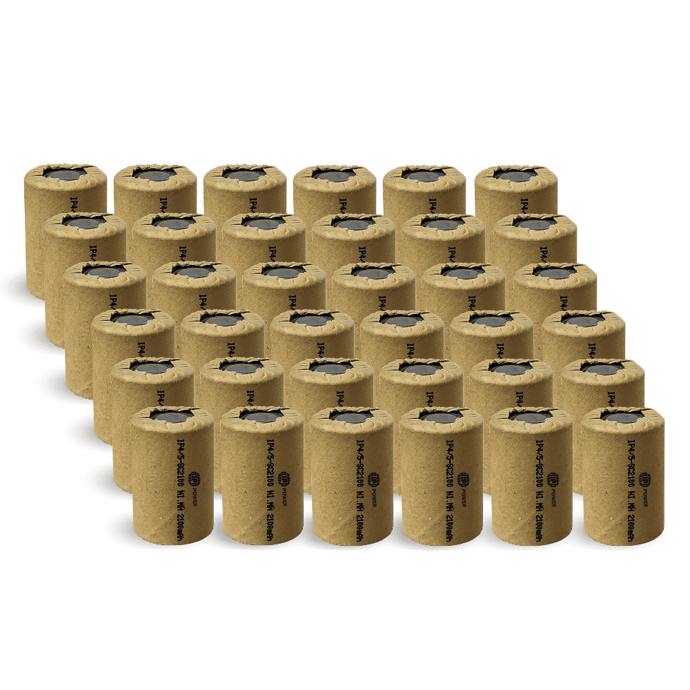 IP POWER NiMh Nickel Metal Hydride 4/5 SubC 1.2V 2100mAh Insulated ...