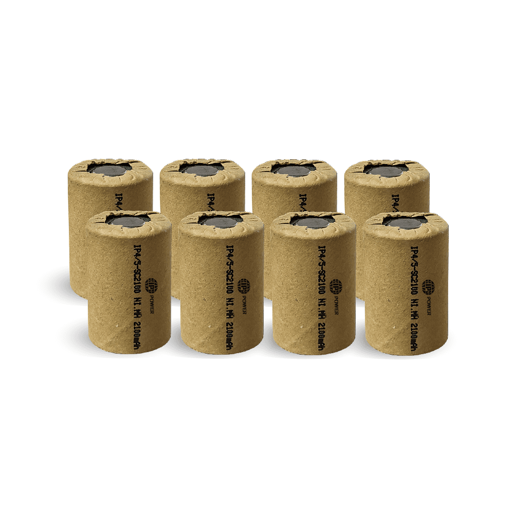 IP POWER NiMh Nickel Metal Hydride 4/5 SubC 1.2V 2100mAh Insulated ...