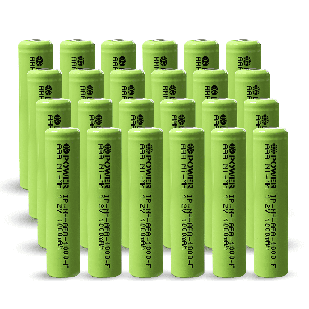 IP POWER NiMh Nickel Metal Hydride AAA 1.2V 1000mAh Rechargeable Flat ...