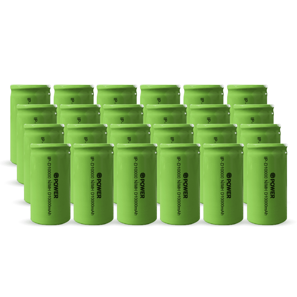 IP POWER NiMh Nickel Metal Hydride D 1.2V 10000mAh Rechargeable Flat ...