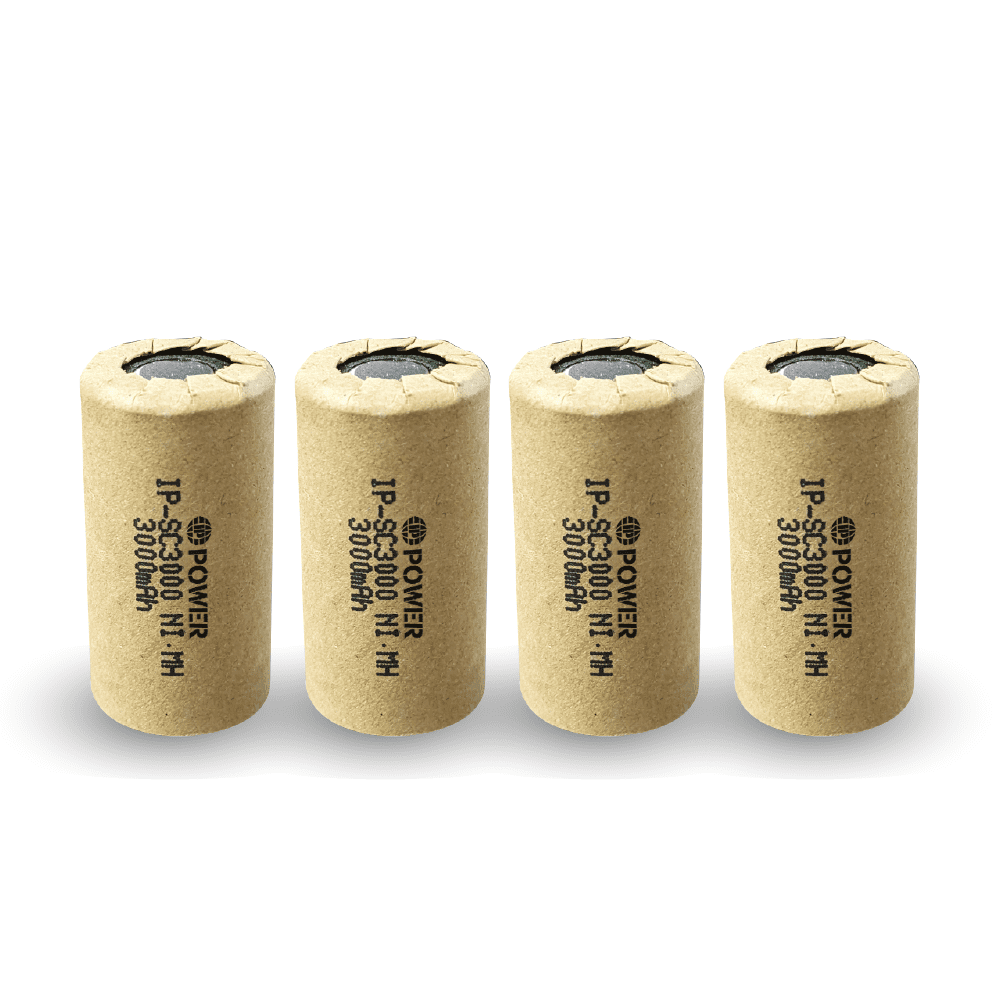 IP POWER NiMh Nickel Metal Hydride SubC 1.2V 3000mAh Insulated Paper ...