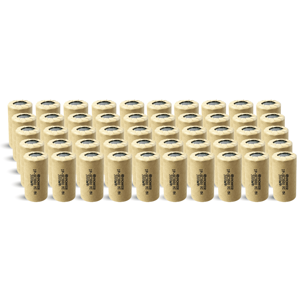 IP POWER NiMh Nickel Metal Hydride SubC 1.2V 3000mAh Insulated Paper ...