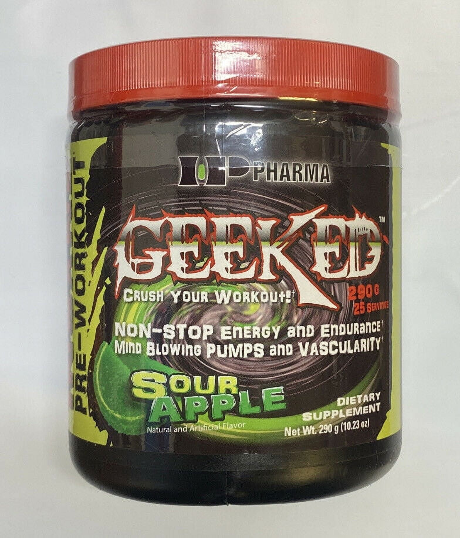IP Pharma Geeked Pre-Workout Energy Pump Endurance, Sour Apple ...