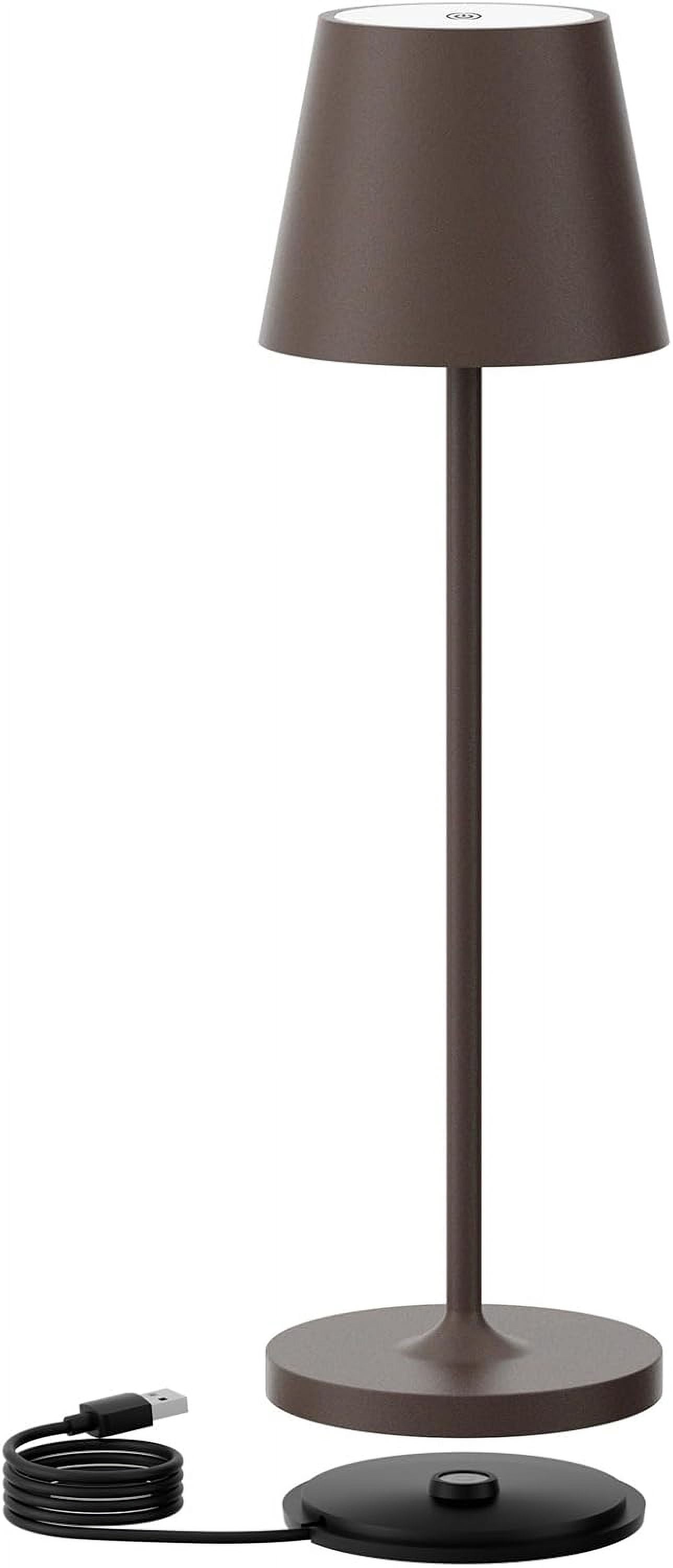 IP54 Aluminum Cordless Rechargeable Table Lamp LED Modern Battery ...