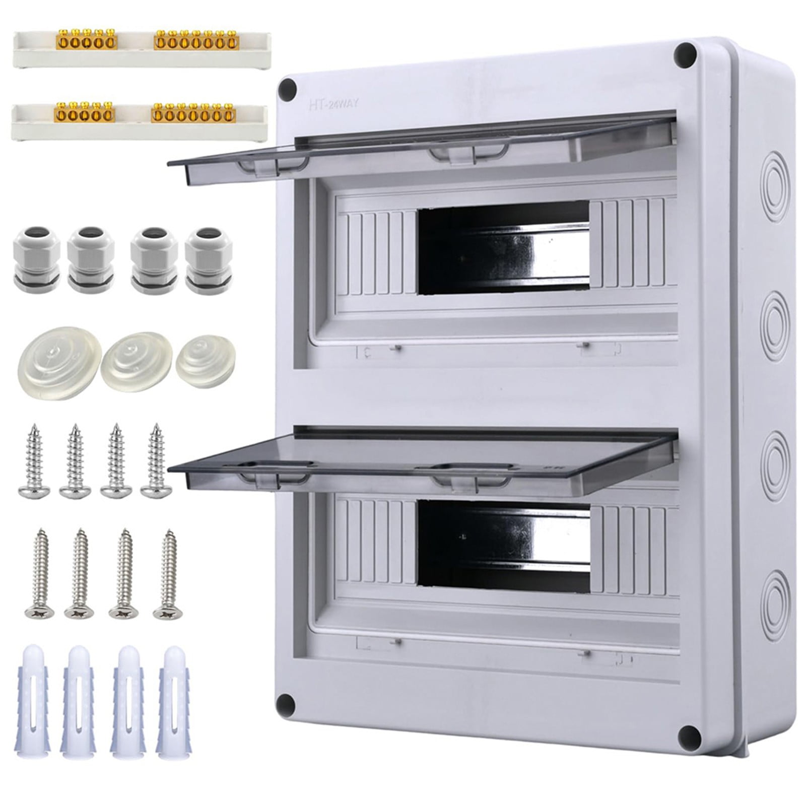 IP65 Fuse Box Outdoor Waterproof Distribution Box Surface-Mounted 2Row ...