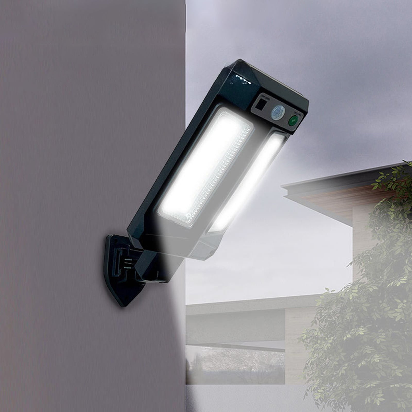 IP65 Outdoor Solar Street Light, Motion Activated LED Floodlight, Dusk ...