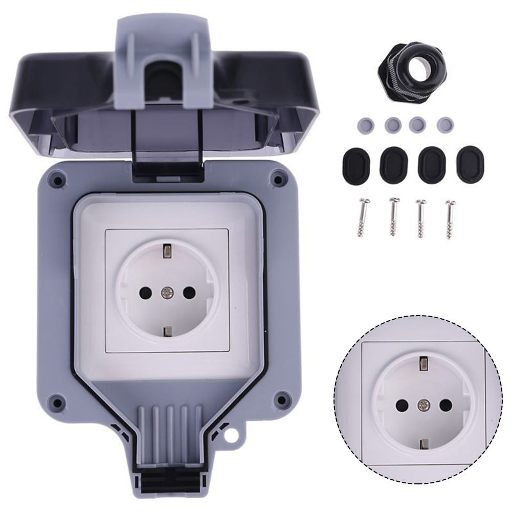 IP66 waterproof switch power socket 13A EUstandard power socket panel ...