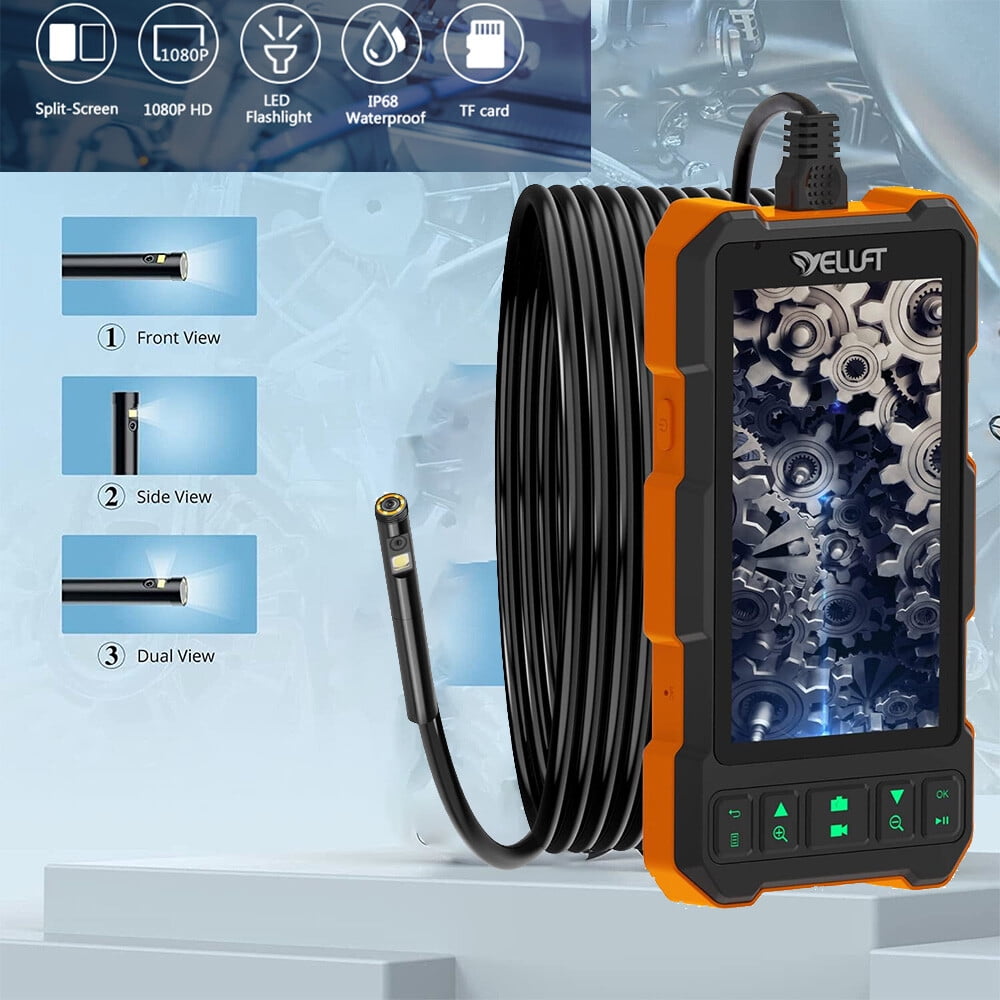 IP67 Endoscope 1080P Dual Lens Inspection Camera Borescope Drain Sewer ...