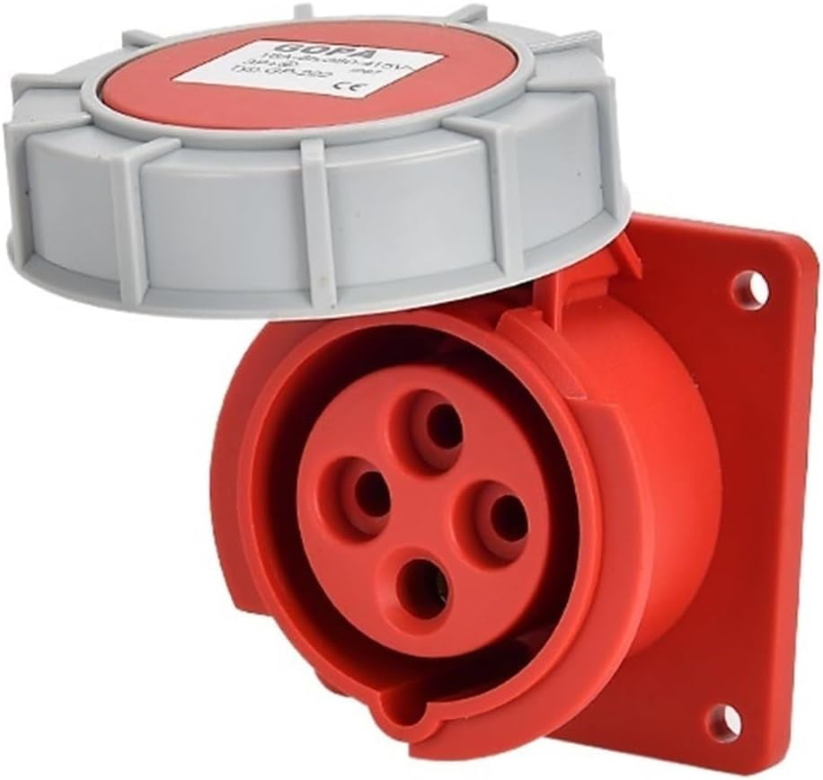 IP67 Industrial Plug and Socket Electrical Connector 3PIN 4PIN 5PIN 16A/32A Waterproof Panel ...