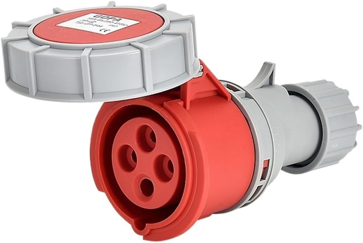 IP67 Industrial Plug and Socket Electrical Connector 3PIN 4PIN 5PIN 16A/32A Waterproof Panel ...