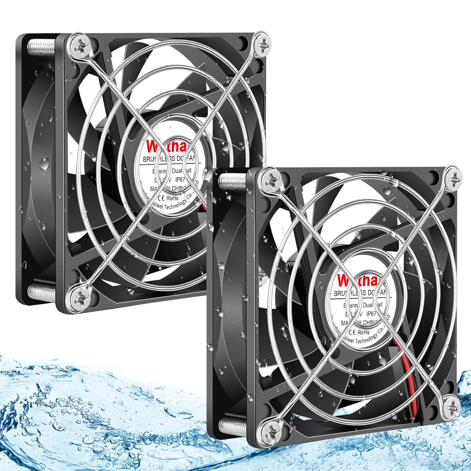 IP67 Waterproof 80mm x 25mm 12V Cooling DC Fan for RV Fridge Exhaust ...