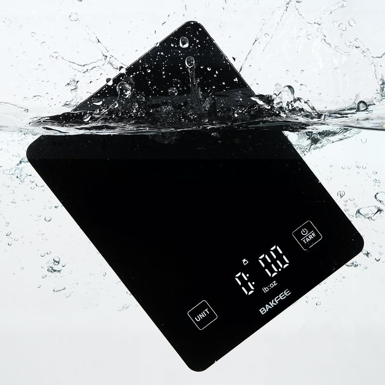 IP67 Waterproof Food Scale with Tempered Glass Surface, 22lb Kitchen ...