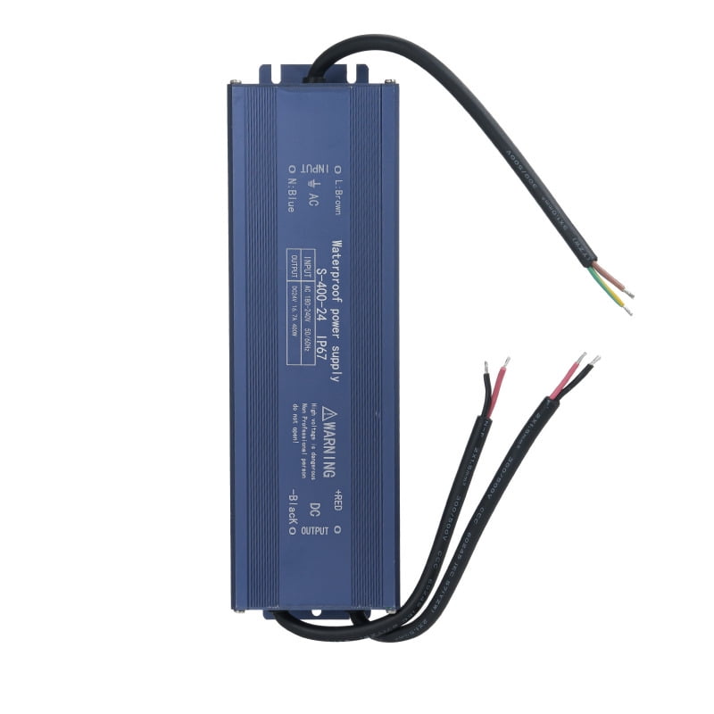 IP67 Waterproof LED Driver Switch Power Supply Transformer Adapter AC 180V-240V to DC 24V 400W ...